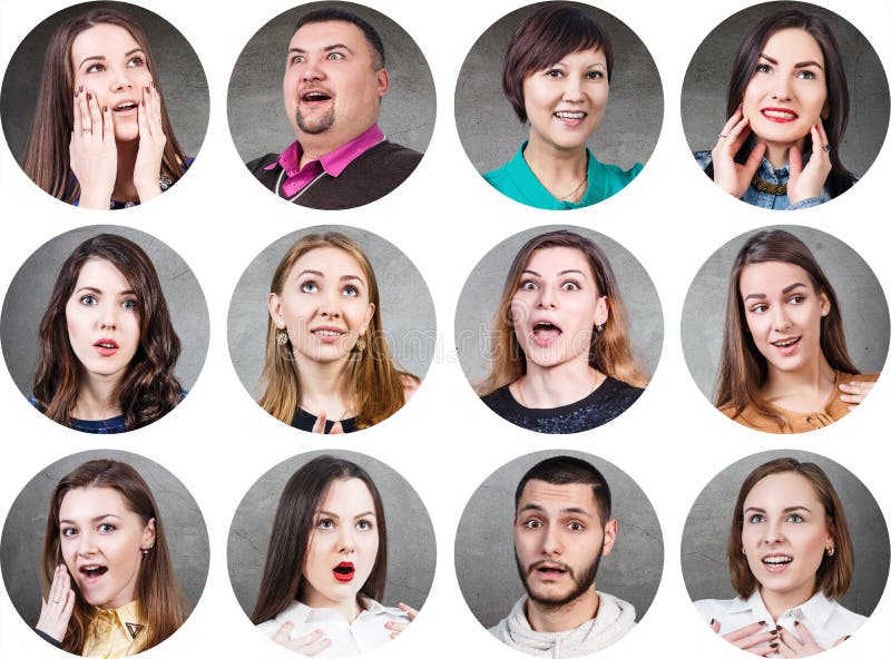 People with Different Expressions Stock Image - Image of handsome ...