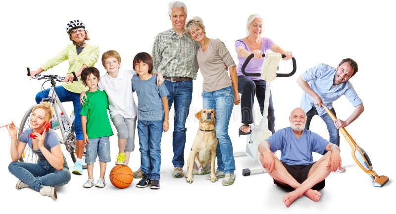 People in Different Free Time Activities Stock Photo - Image of fitness ...