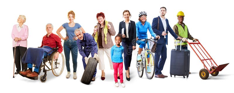 People of Different Generations in Work and Leisure Stock Image - Image ...