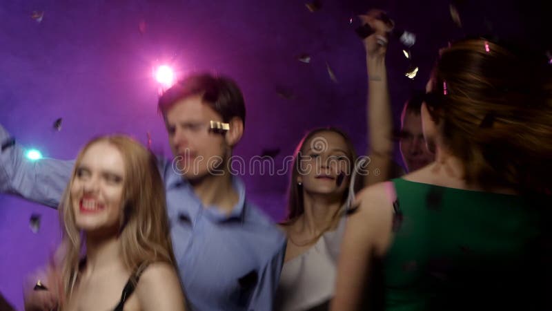 Blonde Girl Dancing Spinning Around Itself. Close-up. Slow Motion Stock ...