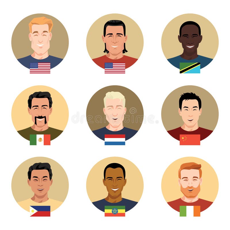 People of Different Nationalities Stock Vector - Illustration of ...