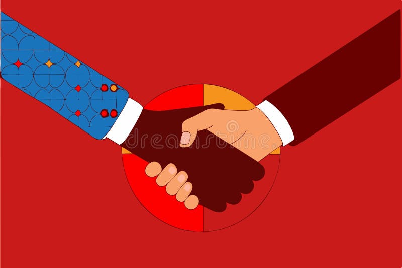 People of Different Nationalities Shake Hands, Symbolizing Peace, Unity ...