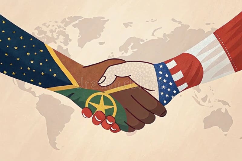 People of Different Nationalities Shake Hands, Symbolizing Peace, Unity ...