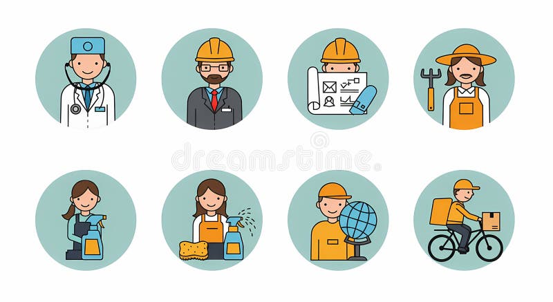 Occupations Backgrounds Stock Illustrations – 54 Occupations ...