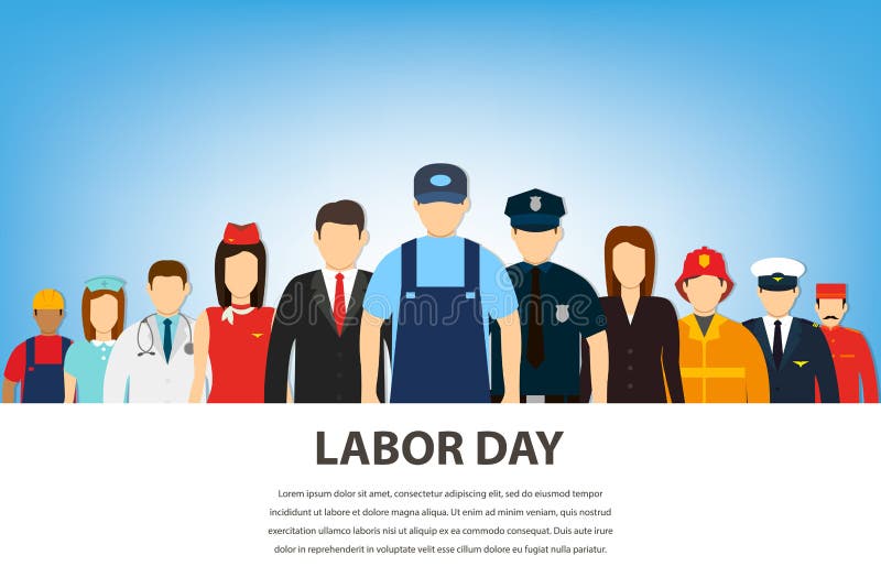 People of Different Occupations. Professions Set. International Labor ...