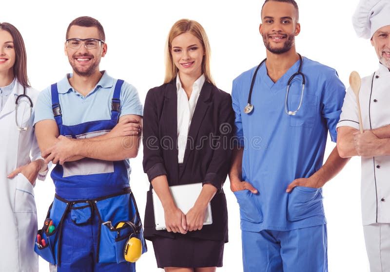 People of Different Professions Stock Photo - Image of food ...