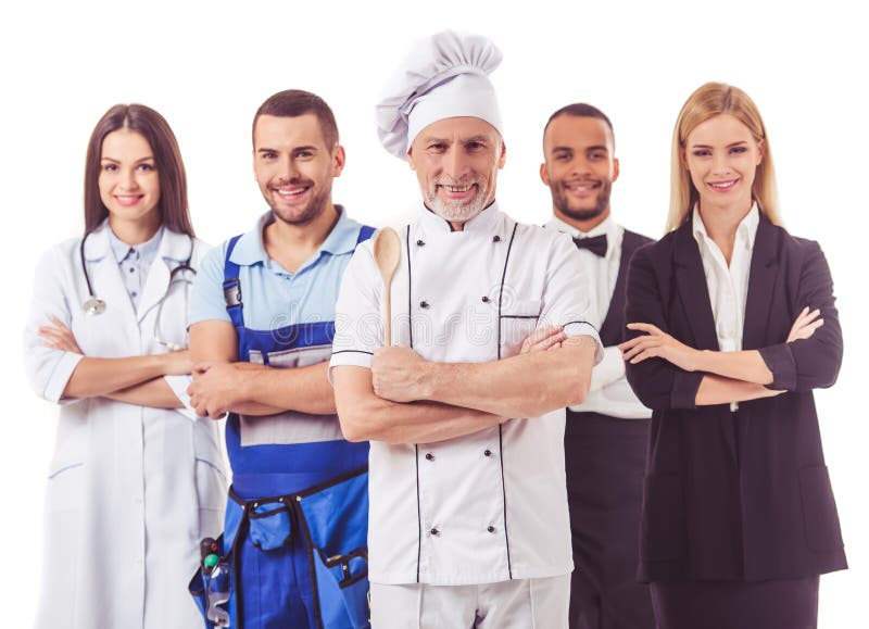 Group of People Representing Diverse Professions Stock Photo - Image of ...