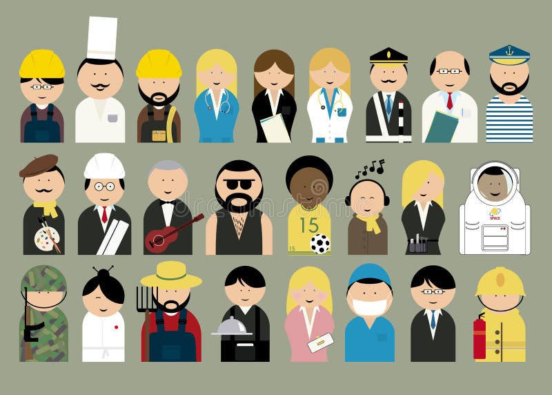 People Different Professions. Stock Vector - Illustration of nurse ...
