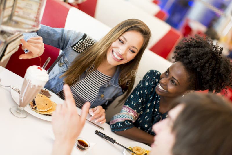 People in diner stock photo. Image of food, american - 77004560
