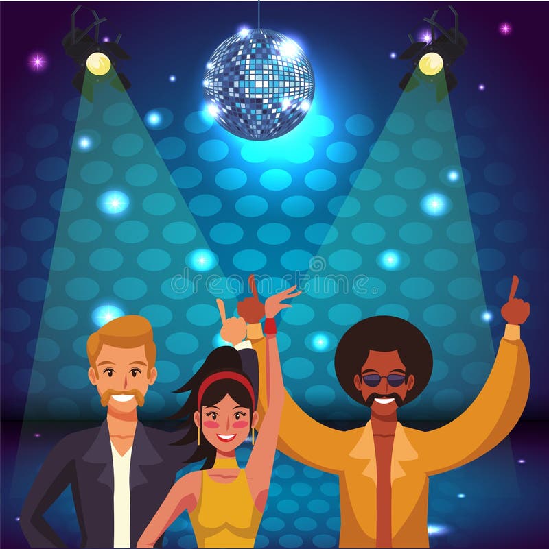 People and disco cartoons stock vector. Illustration of sunglasses ...