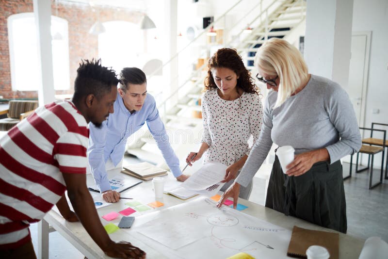 People Discussing Business Plan Stock Photo - Image of teamwork, women ...