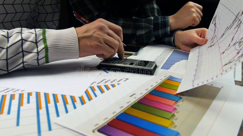 People Discussing Graph and Study Charts Close-up Stock Image - Image ...