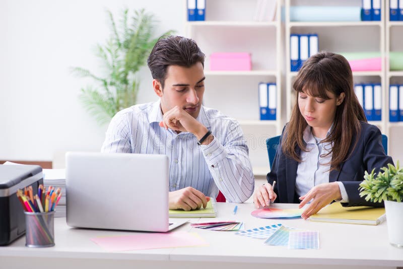 The People Discussing New Design of Project Stock Image - Image of ...