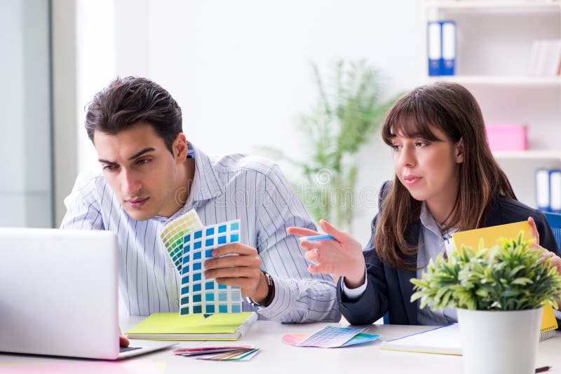 The People Discussing New Design of Project Stock Photo - Image of ...