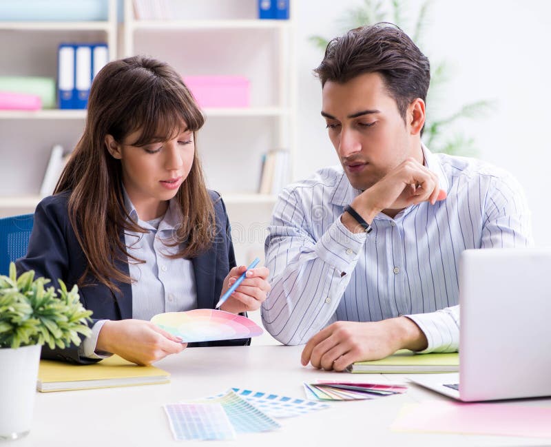 People Discussing New Design of Project Stock Photo - Image of customer ...