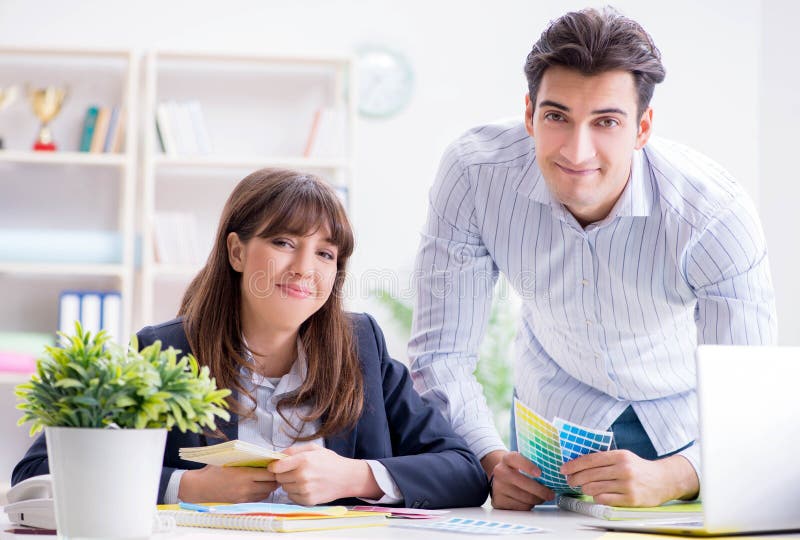 People Discussing New Design of Project Stock Photo - Image of choice ...