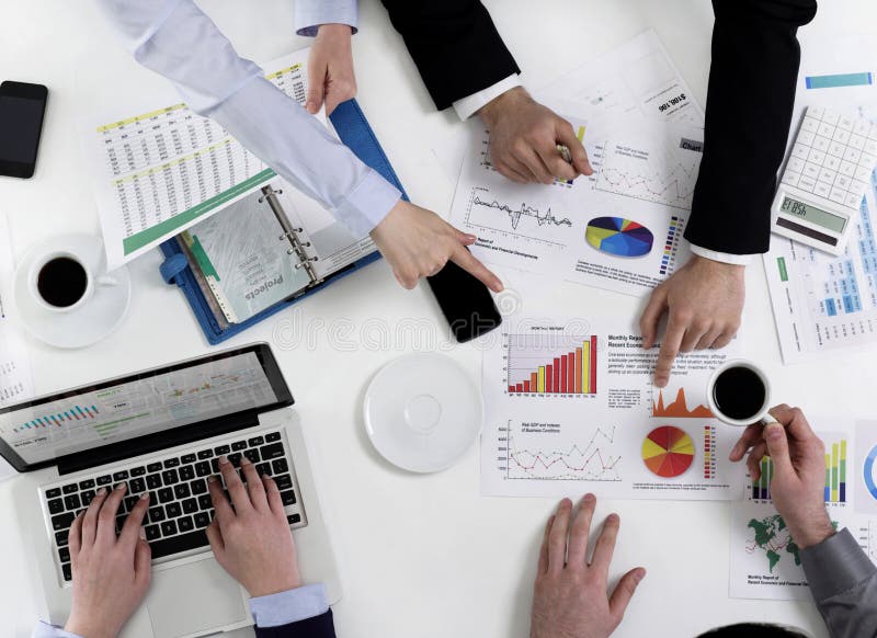 Financial meeting stock photo. Image of digital, horizontal - 113661242