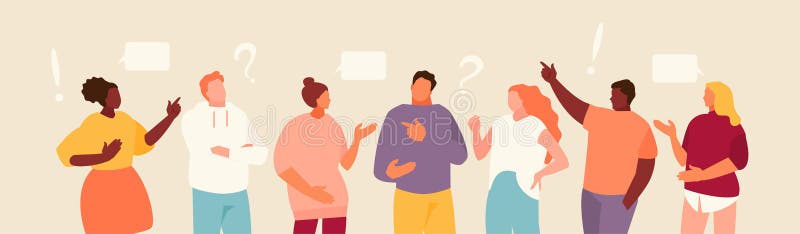 People Discussion and Communication Vector Stock Vector - Illustration ...