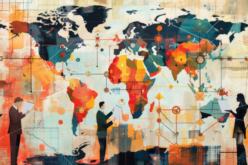 People from Diverse Backgrounds are Gathered Around a World Map ...