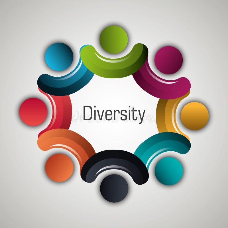 People Diversity Colorful Icon Stock Illustration - Illustration of ...
