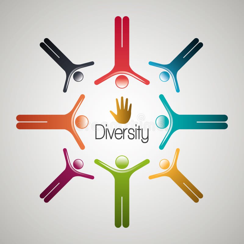People Diversity Colorful Icon Stock Illustration - Illustration of ...