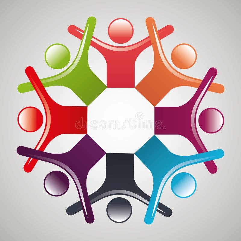 People Diversity Colorful Icon Stock Illustration - Illustration of ...