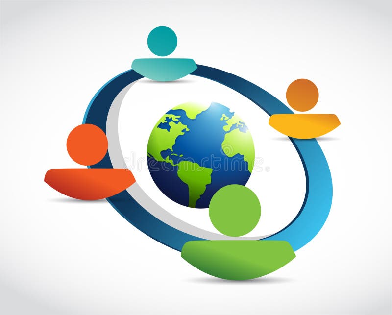 Diversity globe stock vector. Illustration of continents - 16410442