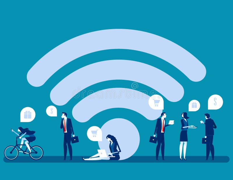 People Do Online Shopping Using Device. Concept Internet Shopping ...