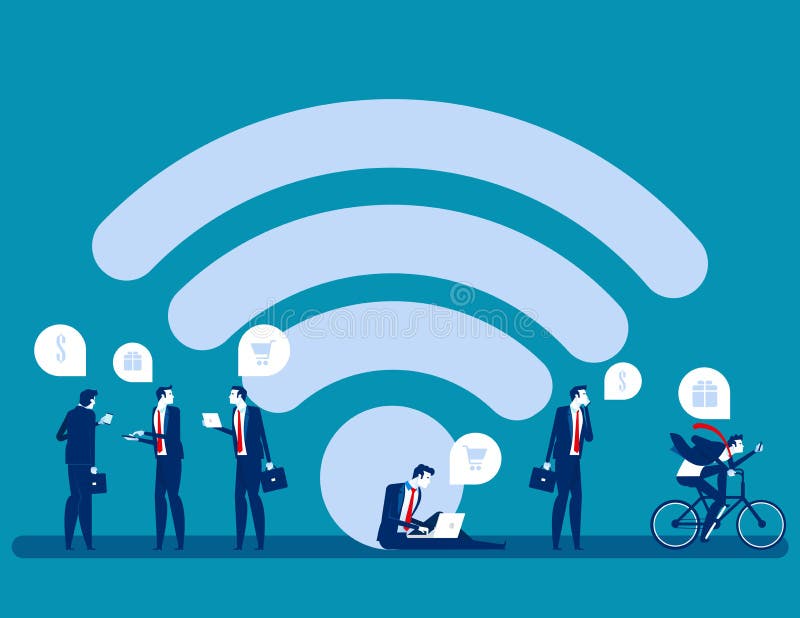 People Do Online Shopping Using Device. Concept Internet Shopping ...