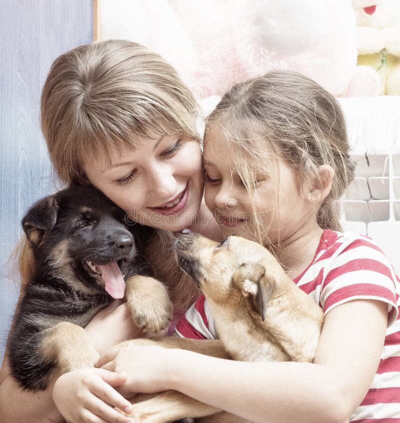 People and dogs stock photo. Image of care, leisure, young - 69520904