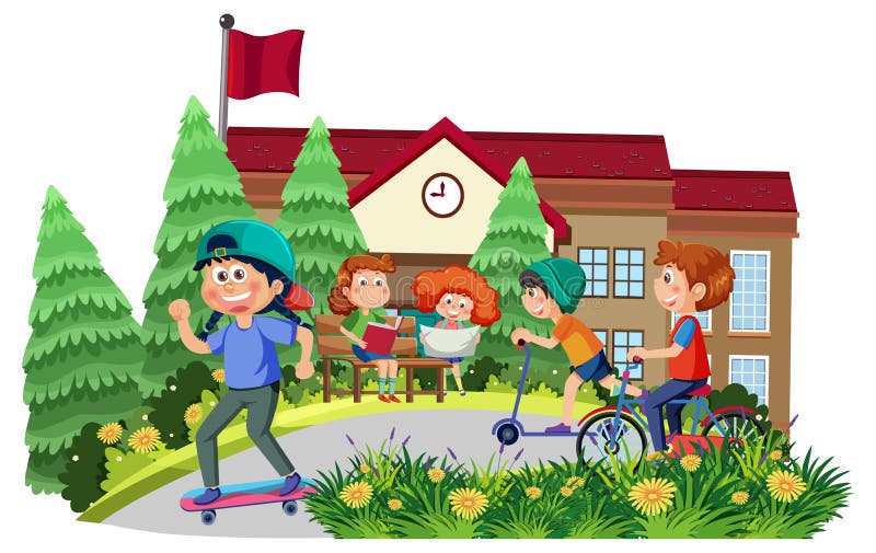 People Doing Different Activities at Park Stock Vector - Illustration ...