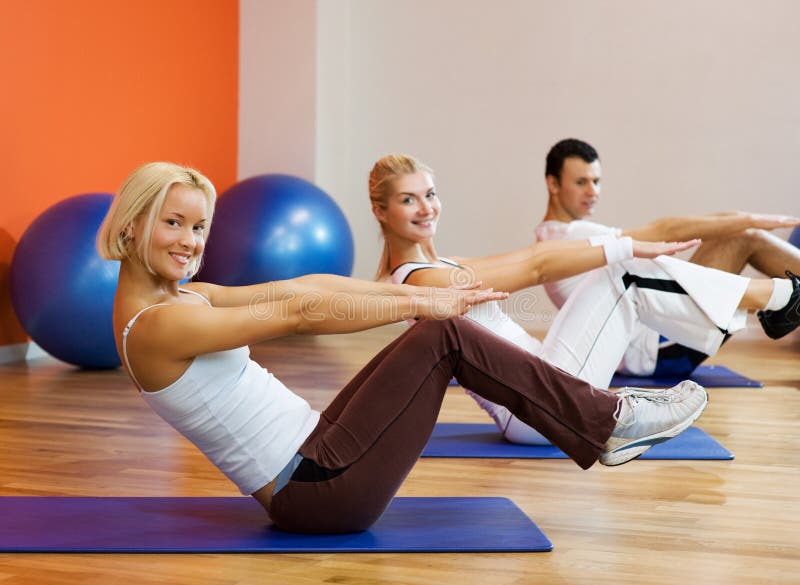 People Doing Fitness Exercise Stock Image - Image of aerobics, happy ...