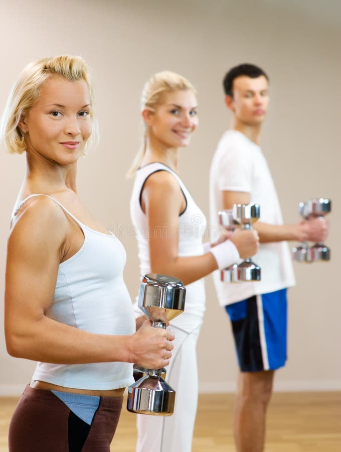 People Doing Fitness Exercise Stock Image - Image of muscular, group ...