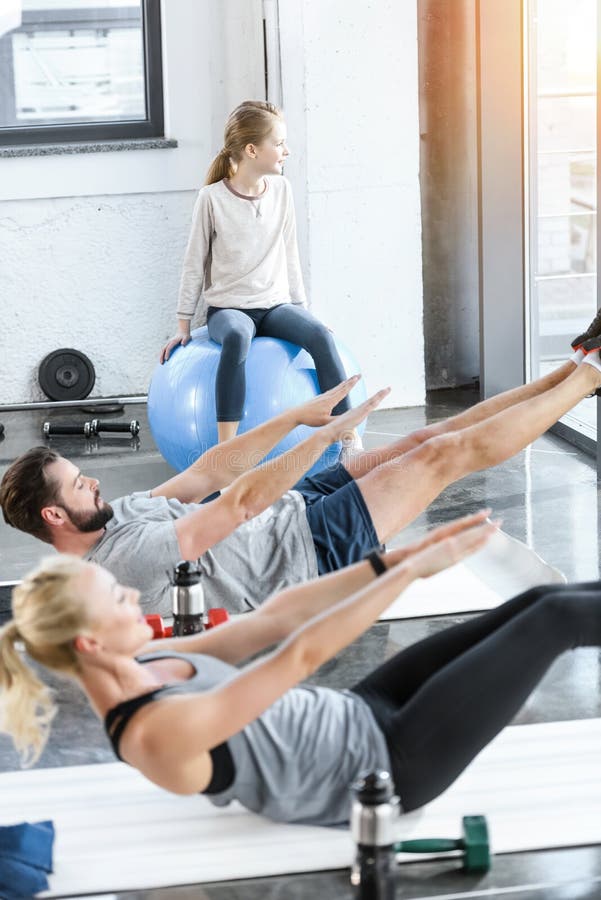 People Doing Gymnastics at Fitness Studio Stock Image - Image of ...