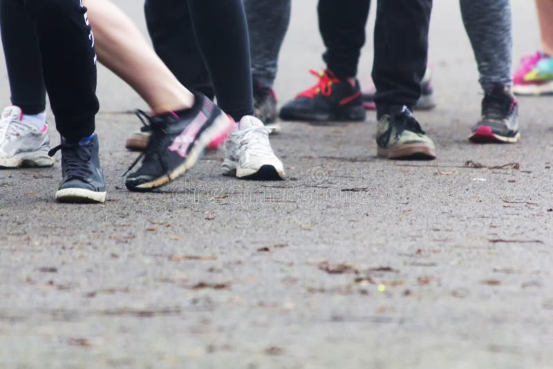 People Doing Keep Fit Exercise in Park Stock Image - Image of urban ...