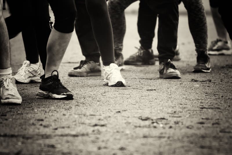 People Doing Keep Fit Exercise in Park Stock Image - Image of people ...
