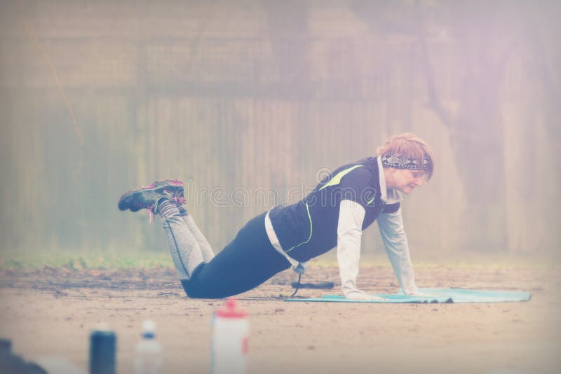 People Doing Keep Fit Exercise in Park Stock Photo - Image of work ...