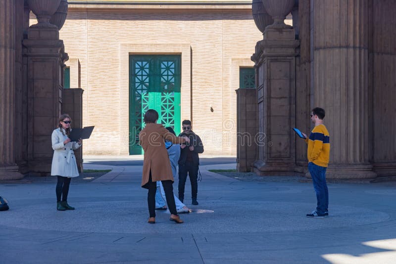 People Doing Musicial Performance in the Palace of Fine Arts Editorial ...