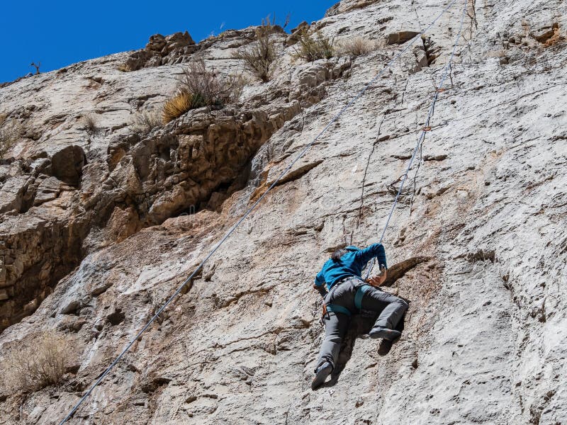 People Doing Rock Climbing Sports Stock Image - Image of america ...