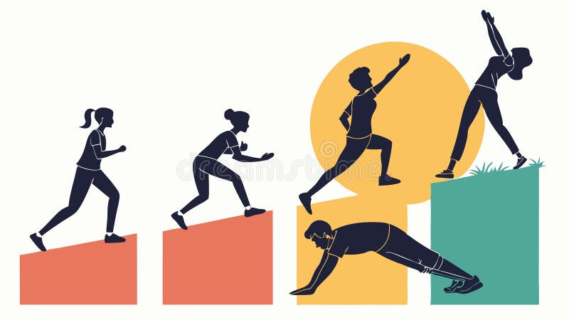 People Doing Various Exercises, Vector Design Generative AI Stock ...