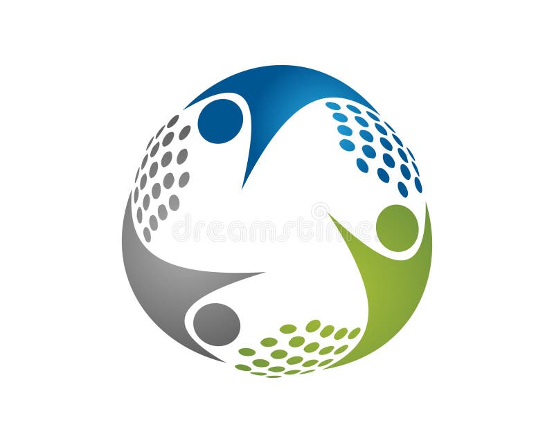 People Dot Transformation Circle Logo Template Stock Vector ...