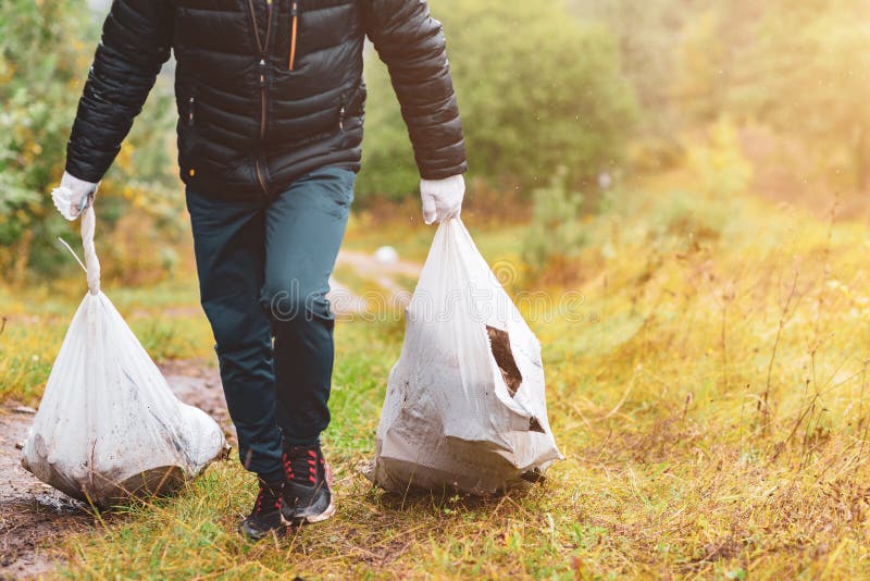 People are Dragging Bags of Rubbish Stock Image - Image of construction ...