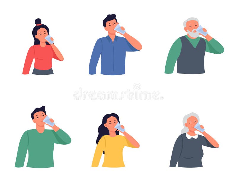 Drinking Water Benefits Healthy Human Body Hydration Man And Woman
