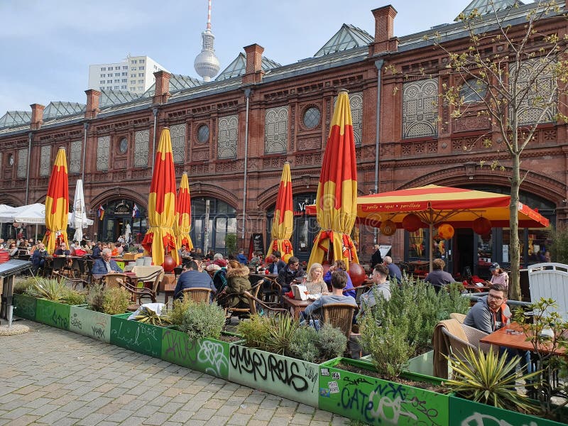 People Drinking and Having Fun in the Sun in Berlin Pub in Germany ...