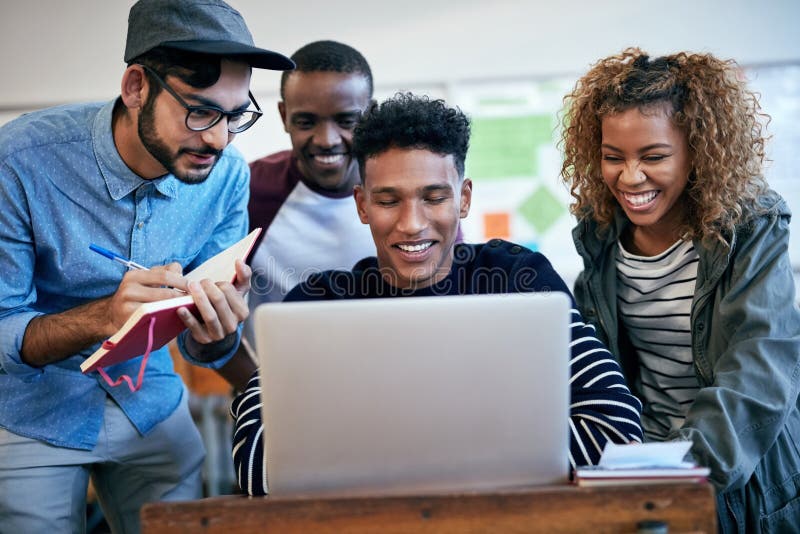 People, E Learning and Laptop for University As Students in College or ...