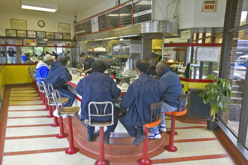 People Eating Breakfast at Diner Counter Editorial Photo - Image of ...