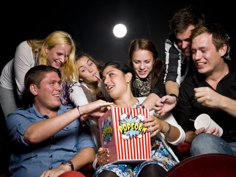 People eating popcorn stock image. Image of people, cinema - 21373991