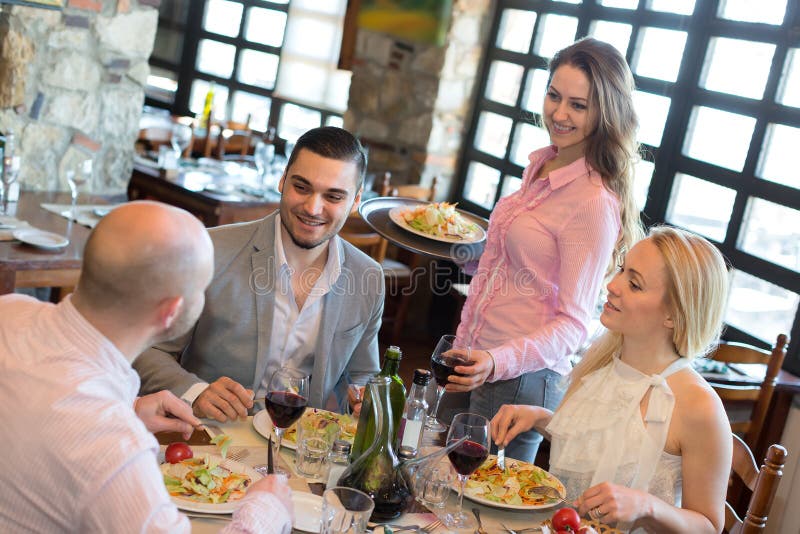People Eating in a Restaurant Stock Image - Image of interior, clients ...