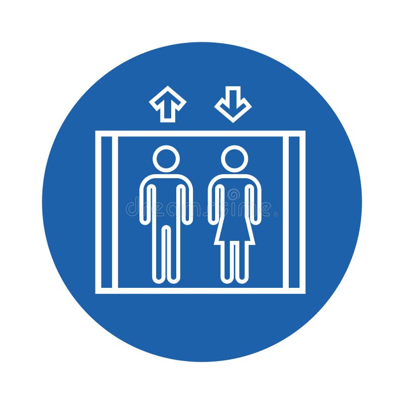 People on a Elevator. Vector Illustration Decorative Design Stock ...