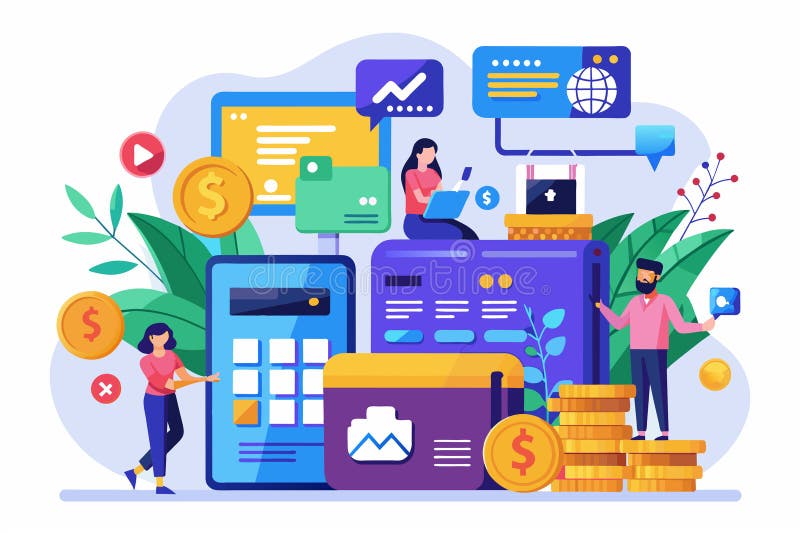 Processing Credit Card Transactions Stock Illustrations – 1,118 ...